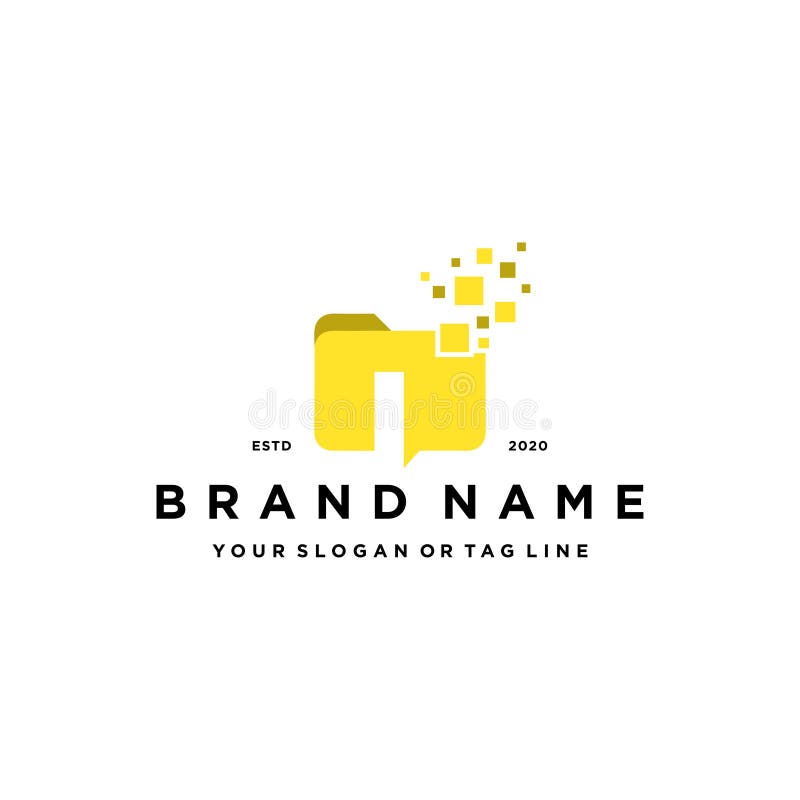 Letter I File Folder Logo Design Vector Stock Vector - Illustration of ...