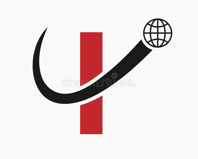 Letter I Global Logo Design. World Logotype Symbol Vector Template ...