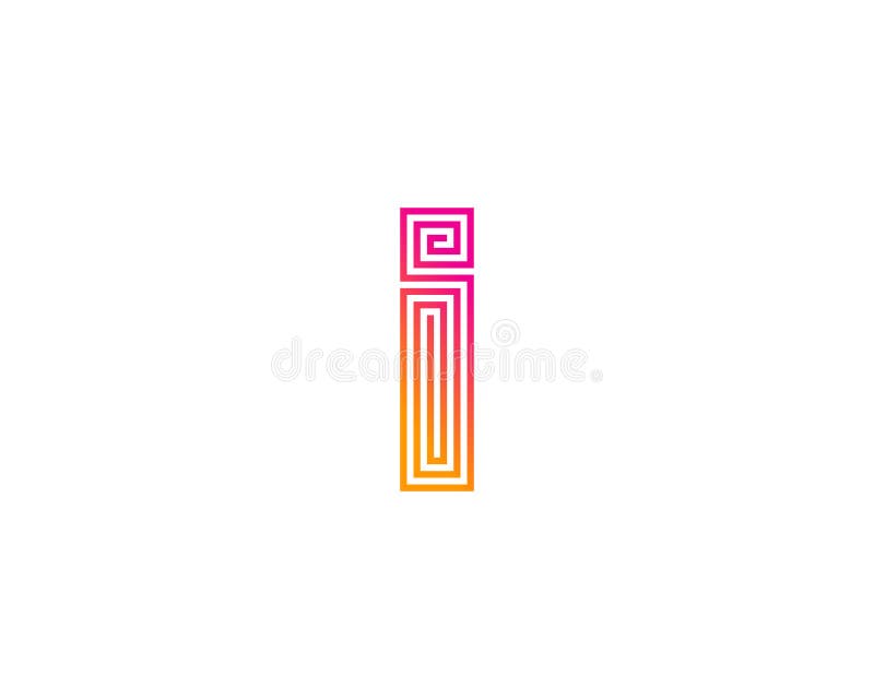 Letter I Icon Logo Design Element Stock Vector - Illustration of ...