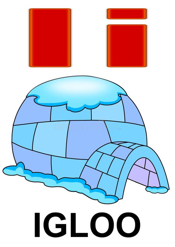 Letter I igloo stock illustration. Illustration of cool - 17732140