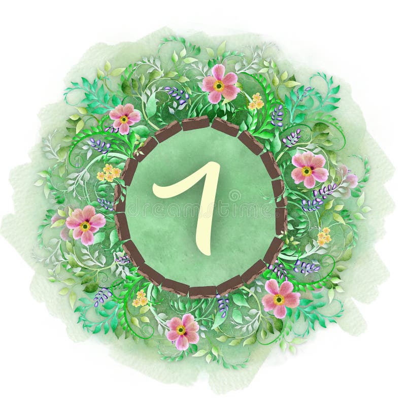 Letter I Inside a Flower Patch Frame Editorial Photo - Image of ...