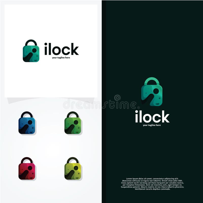 Letter I Lock Logo Template Design Stock Vector - Illustration of lock ...