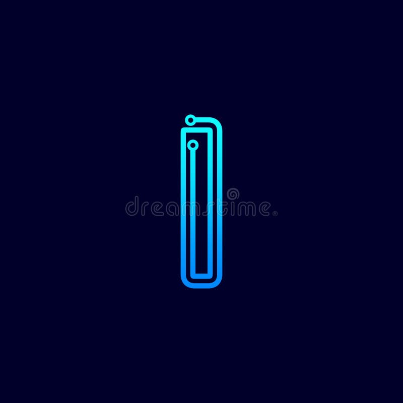 Letter I Modern Technology Logo Design Vector Stock Vector ...