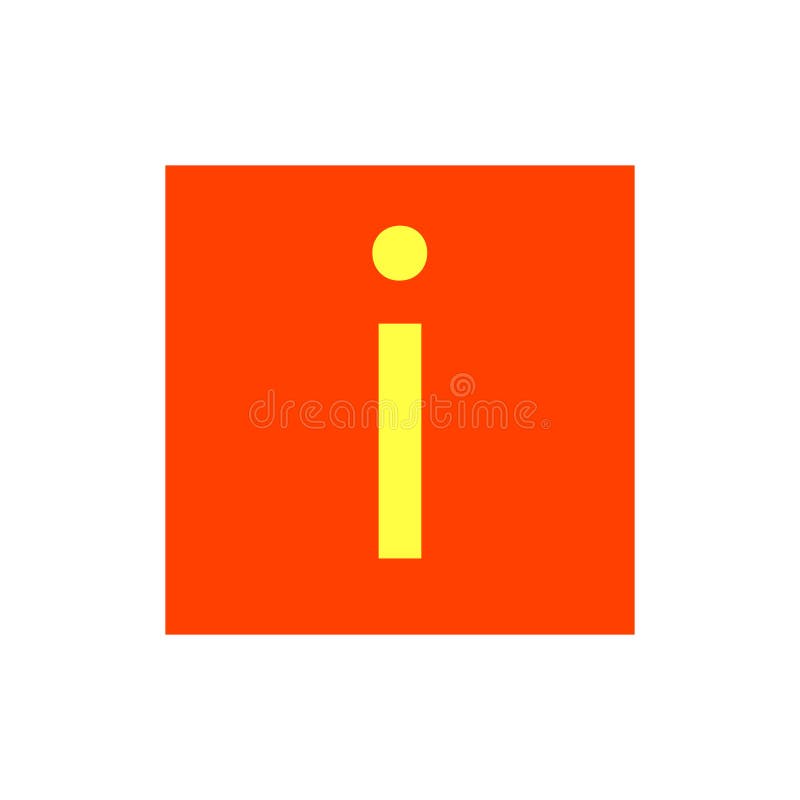 Letter I in Orange Color Box Stock Vector - Illustration of background ...