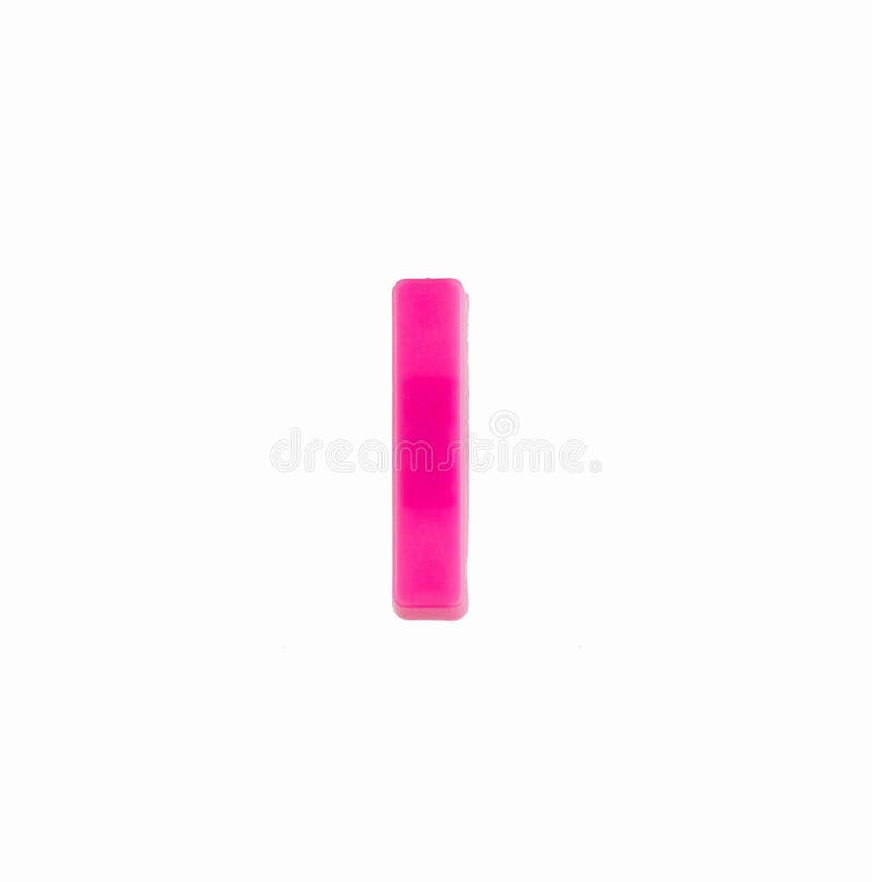 Letter I in Pink - Plastic Piece Stock Photo - Image of white, threads ...