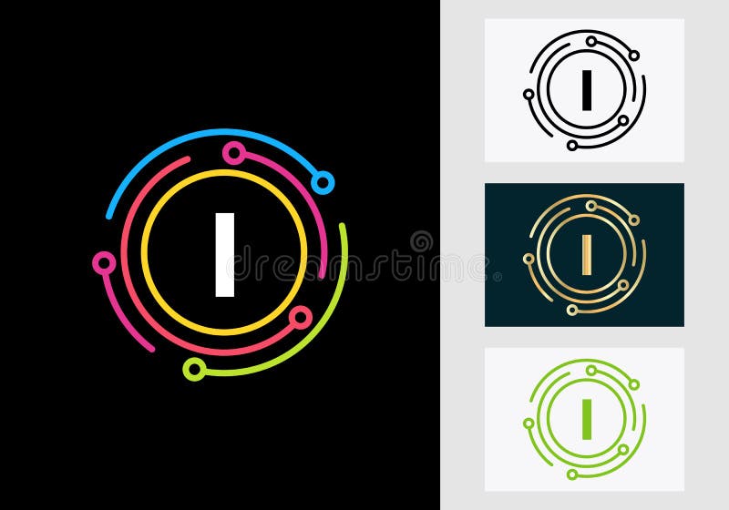 Letter I Technology Logo Design. Network Logo Symbol Stock Vector ...