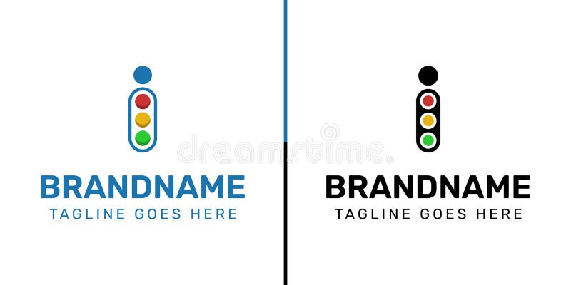 Letter I Traffic Light Logo Set, for in Technology, Navigation ...