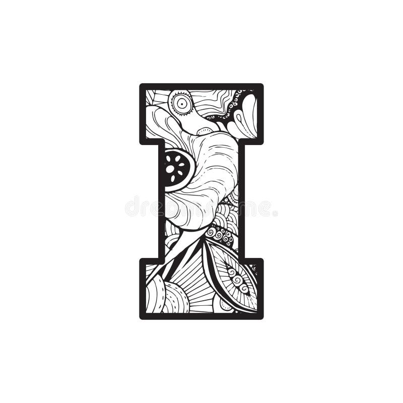 Letter I. Vector Illustration Decorative Design Stock Vector ...