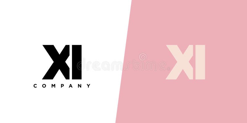 Letter X and I, XI Logo Design Template. Minimal Monogram Initial Based ...