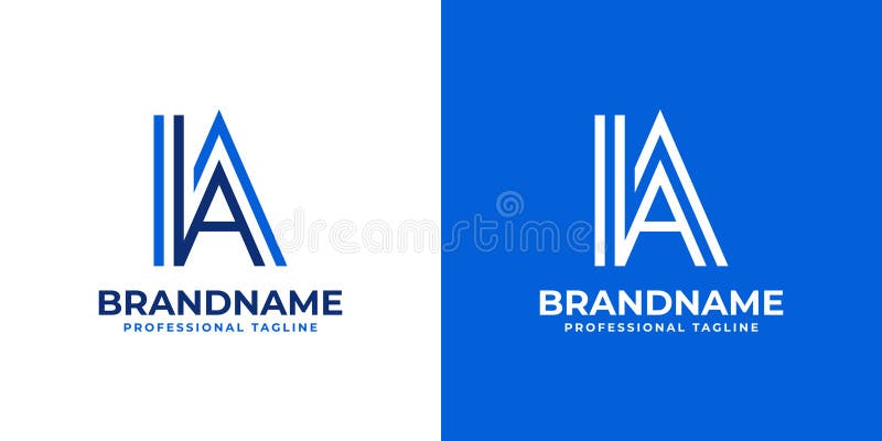 Letter IA Line Monogram Logo, Suitable for Business with IA or AI ...