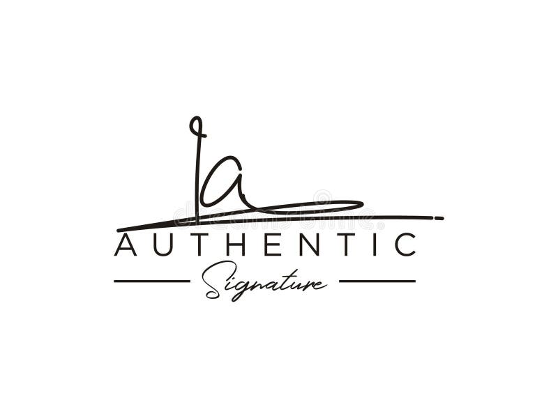 Letter IA Signature Logo Template Vector Stock Vector - Illustration of ...