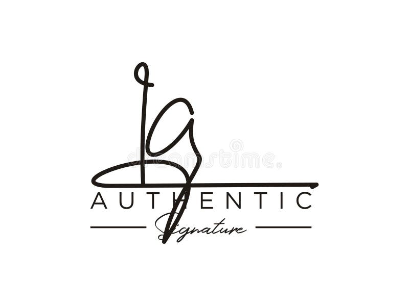 Letter IA Signature Logo Template Vector Stock Vector - Illustration of ...