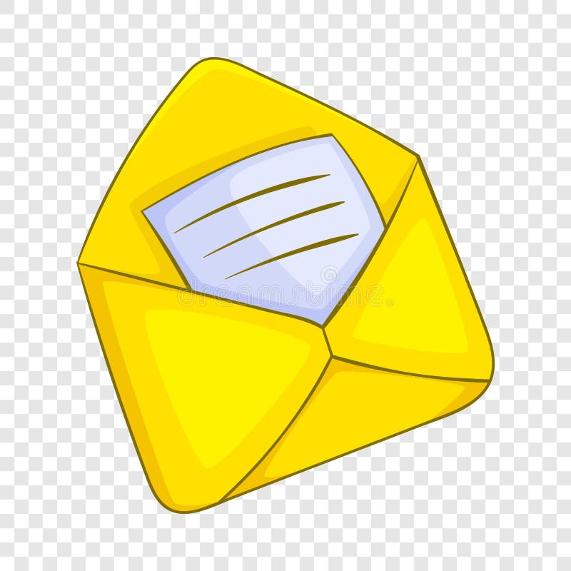 Letter icon, cartoon style stock vector. Illustration of lettering ...