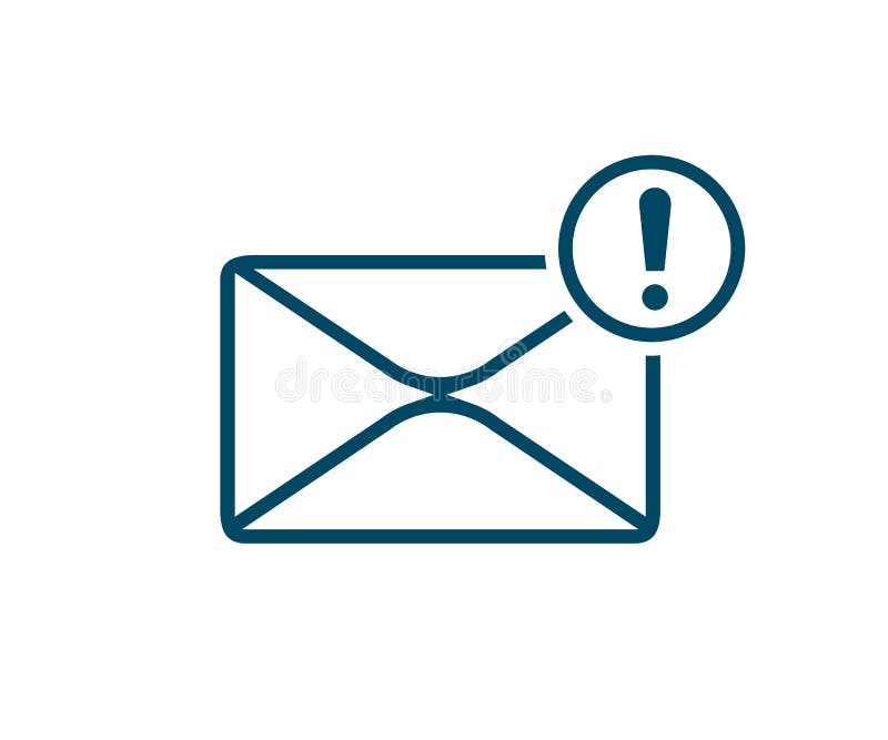 Letter Icon with Exclamation Mark, Message Signs - Vector Stock Vector ...