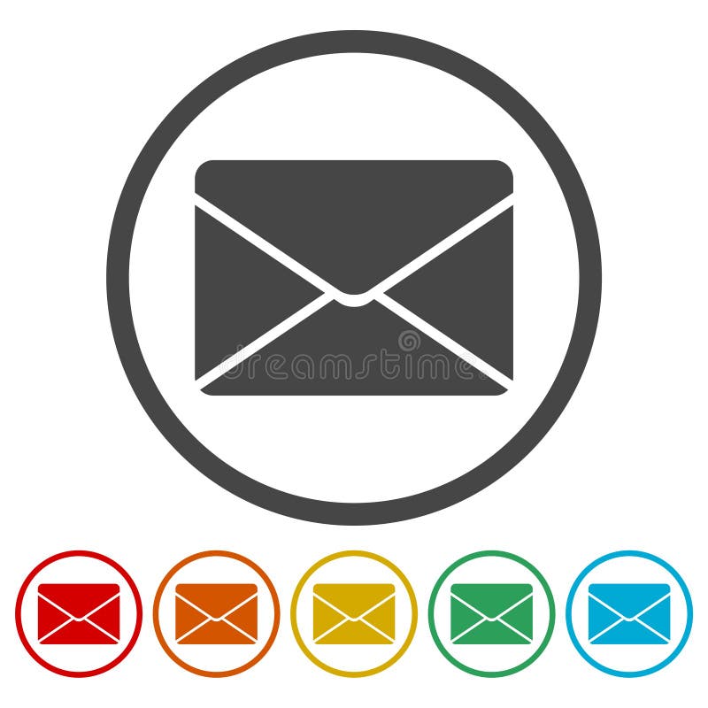 Letter icon, Mail icon set stock vector. Illustration of illustrations ...