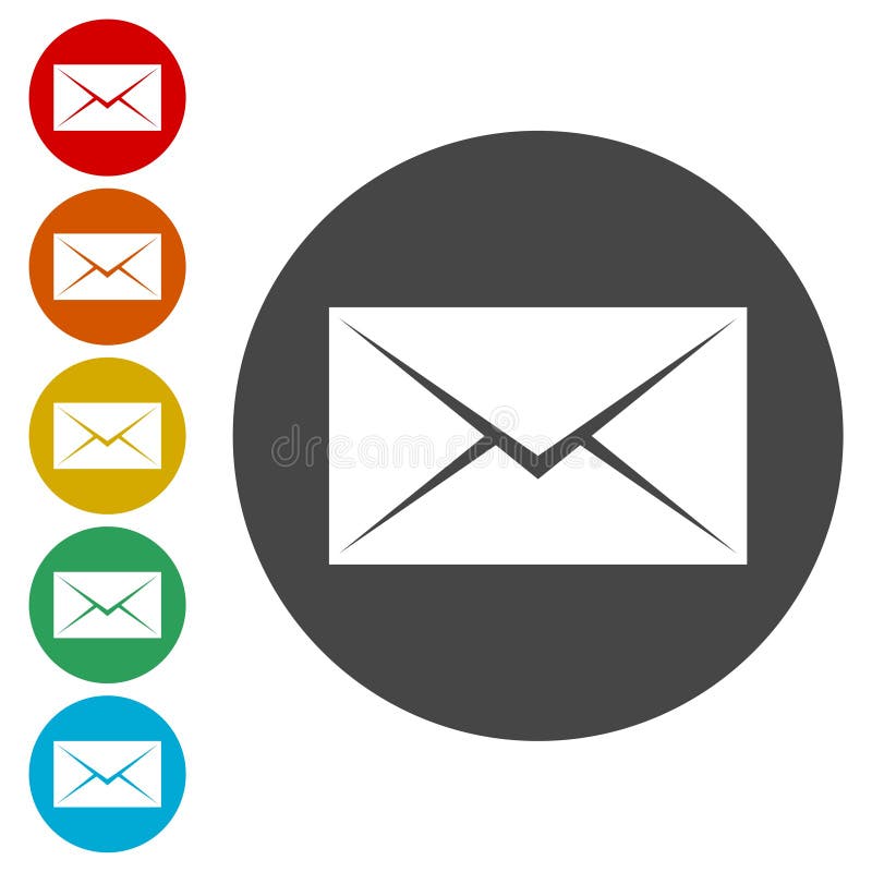 Letter icon, Mail icon set stock vector. Illustration of communications ...