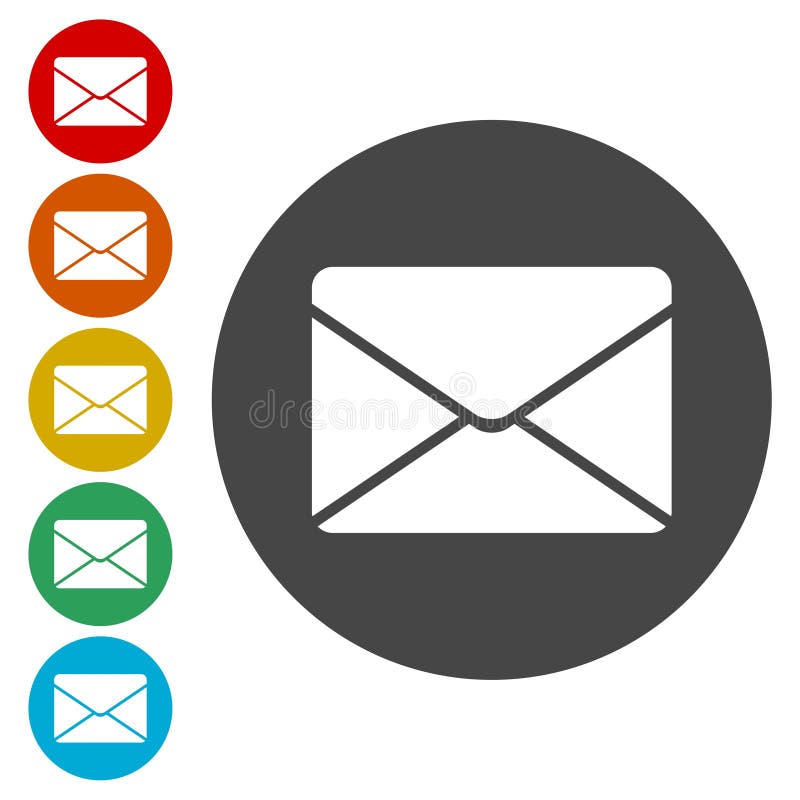 Letter icon, Mail icon set stock vector. Illustration of letters ...