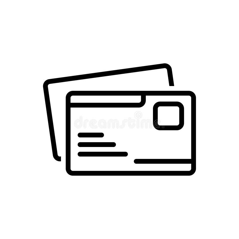 Black Line Icon for Letter, Message and News Stock Vector ...