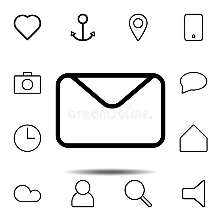 Letter Icon. Simple Thin Line, Outline Vector Element of Minimalistic, Web Icons Set for UI and ...