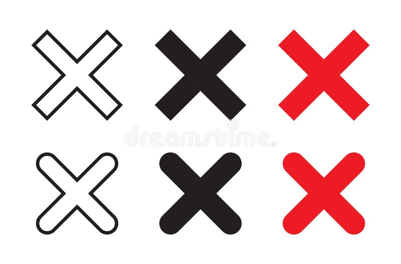 Letter X Icon Vector. Cross, Wrong, Error Sign Symbol Stock Vector ...