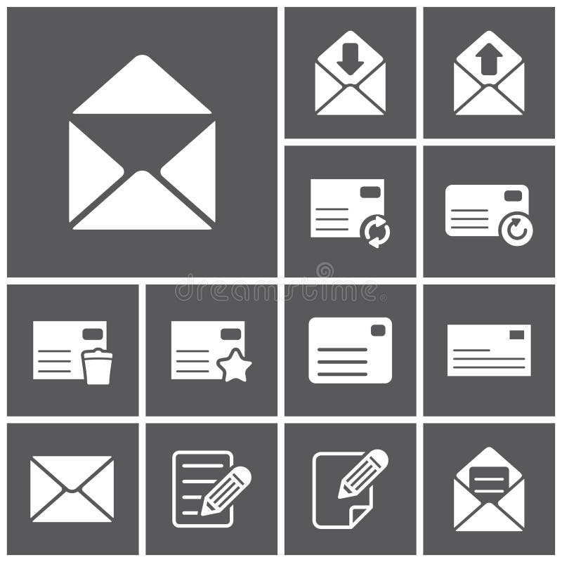 Letter icons stock illustration. Illustration of envelope - 59877201