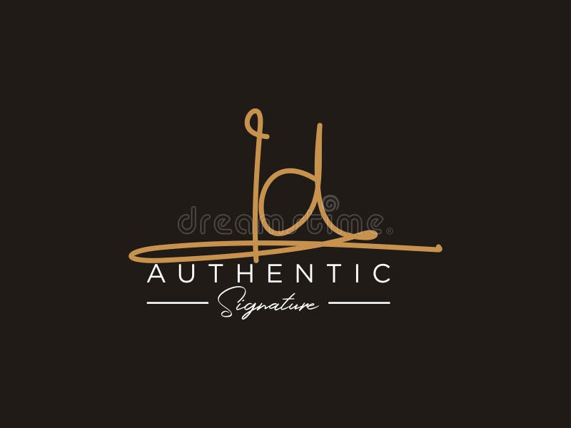 Letter ID Signature Logo Template Vector Stock Vector - Illustration of ...
