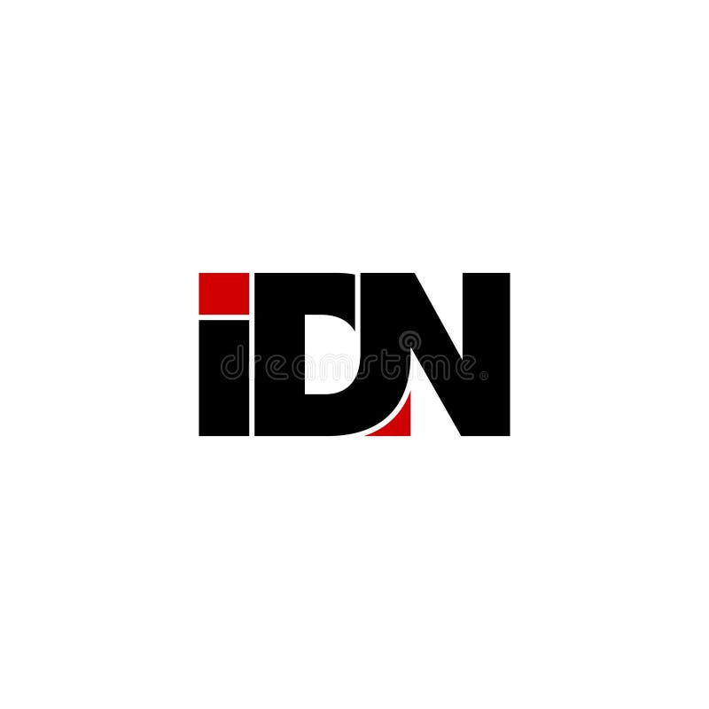 Letter IDN Simple Monogram Logo Icon Design. Stock Vector ...