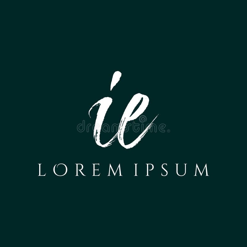 Letter IE Simple Monogram Logo Icon Design. Stock Vector - Illustration ...