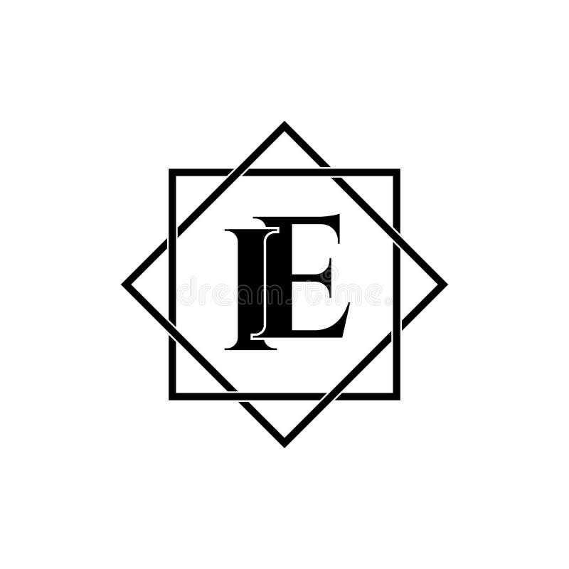 Letter IE Simple Monogram Logo Icon Design. Stock Vector - Illustration ...