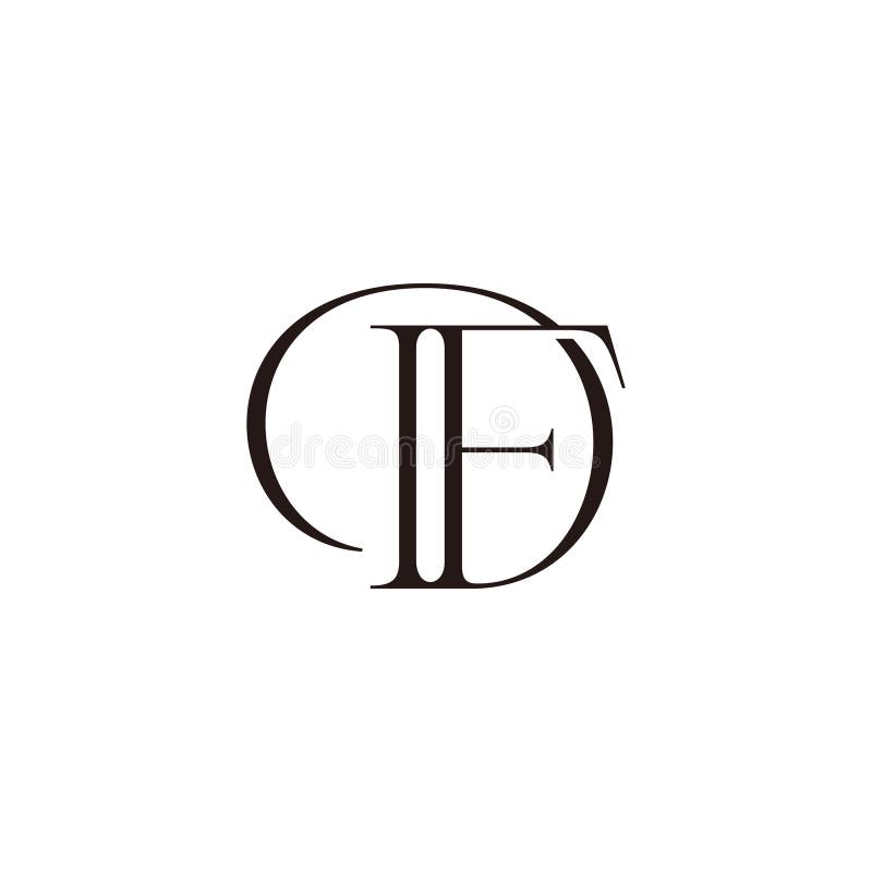 Letter Ifd Simple Linked Loop Logo Vector Stock Vector - Illustration ...
