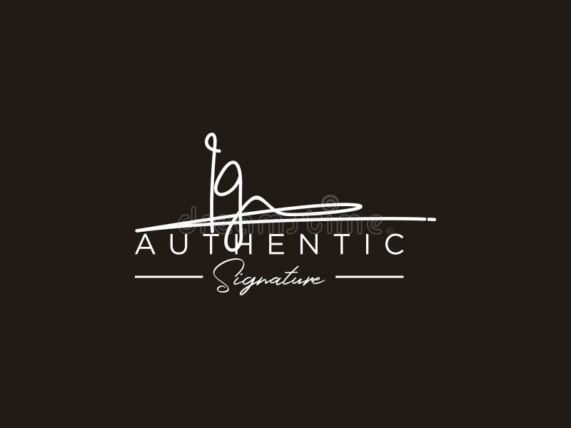 Letter IG Signature Logo Template Vector Stock Vector - Illustration of ...