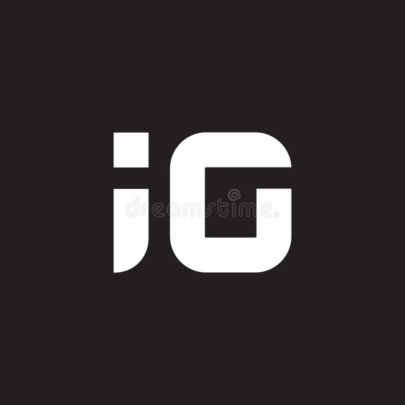 Letter Ig Simple Curves Line Logo Vector Stock Vector - Illustration of ...