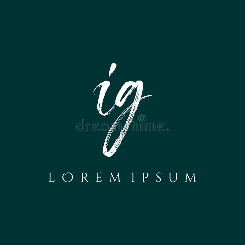 Letter IG Simple Monogram Logo Icon Design. Stock Vector - Illustration ...