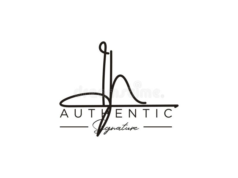 Letter IH Signature Logo Template Vector Stock Vector - Illustration of ...