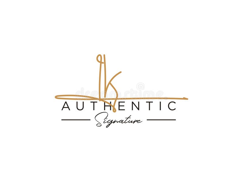 Letter IK Signature Logo Template Vector Stock Vector - Illustration of ...