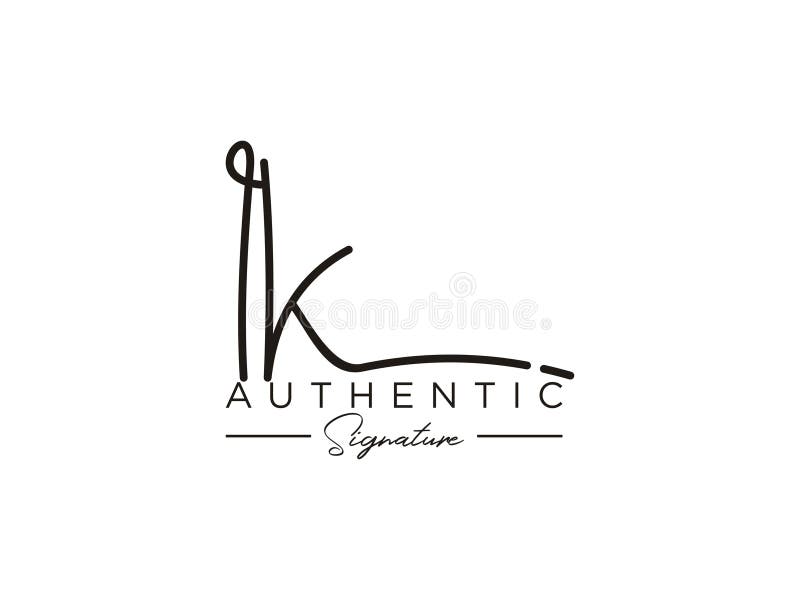 Letter IK Signature Logo Template Vector Stock Vector - Illustration of ...