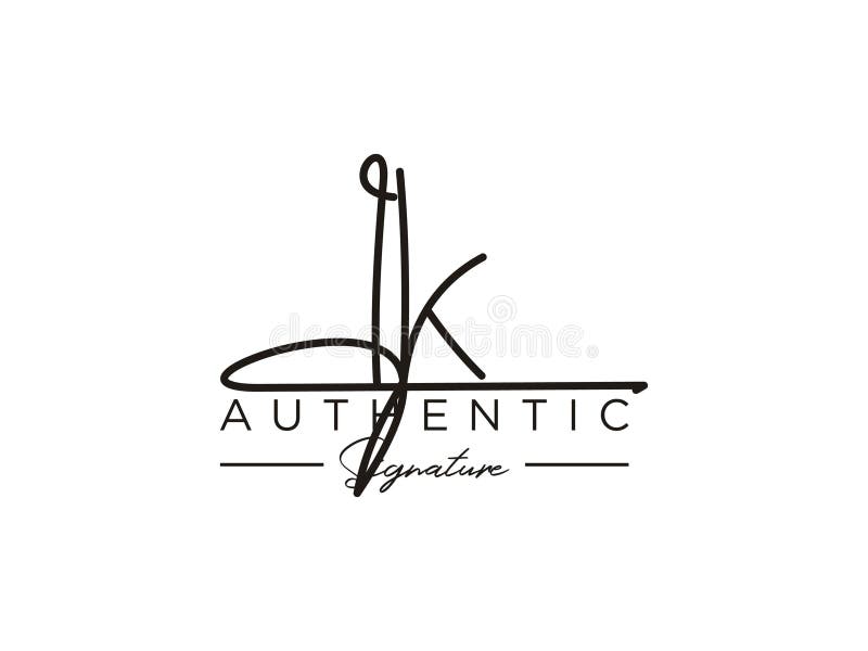 Letter IK Signature Logo Template Vector Stock Vector - Illustration of ...