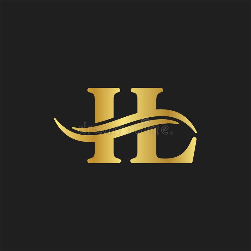 Letter IL Logo Wave Monogram Minimal Design Stock Vector - Illustration ...
