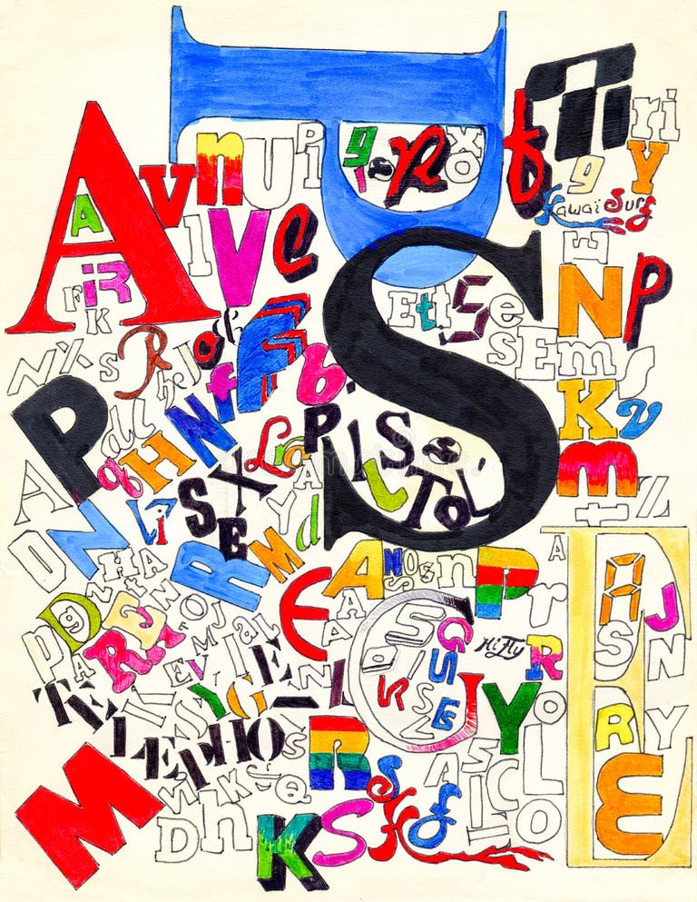 Collage Letter Stock Illustrations – 13,425 Collage Letter Stock ...