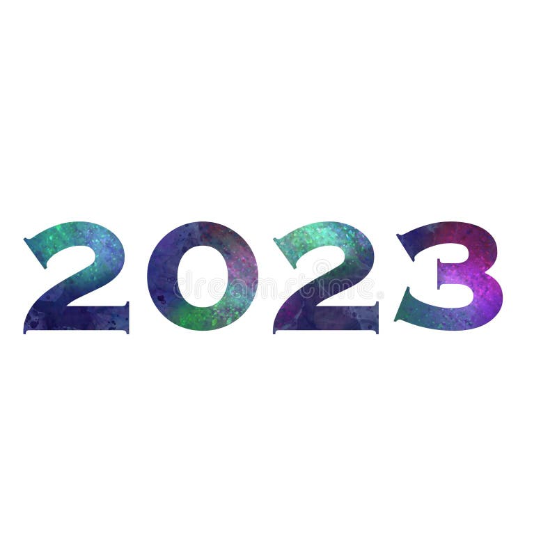 2023 Letter Illustration New Year Events Stock Illustration ...