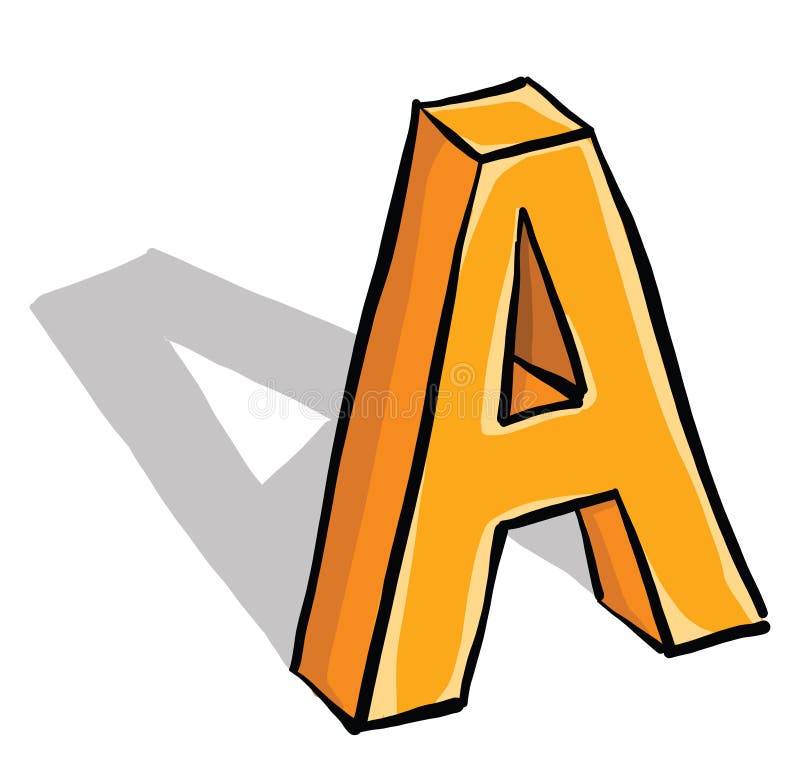 Letter a, Illustration, Vector Stock Illustration - Illustration of ...