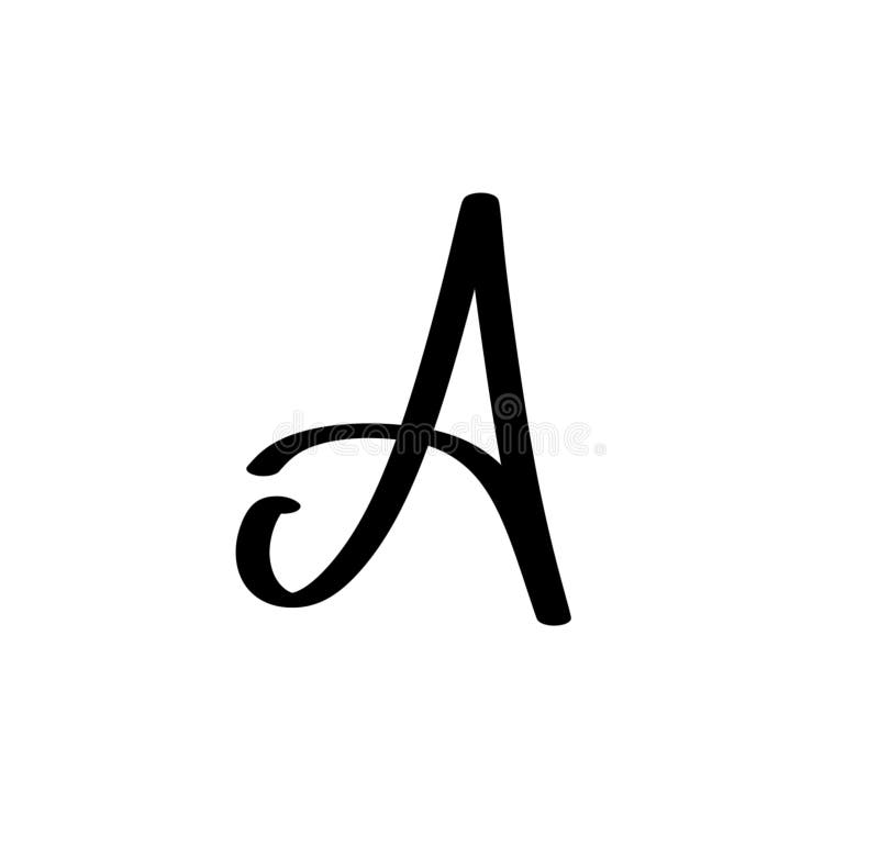 Letter a Illustration on White Background Text Icon Stock Illustration ...