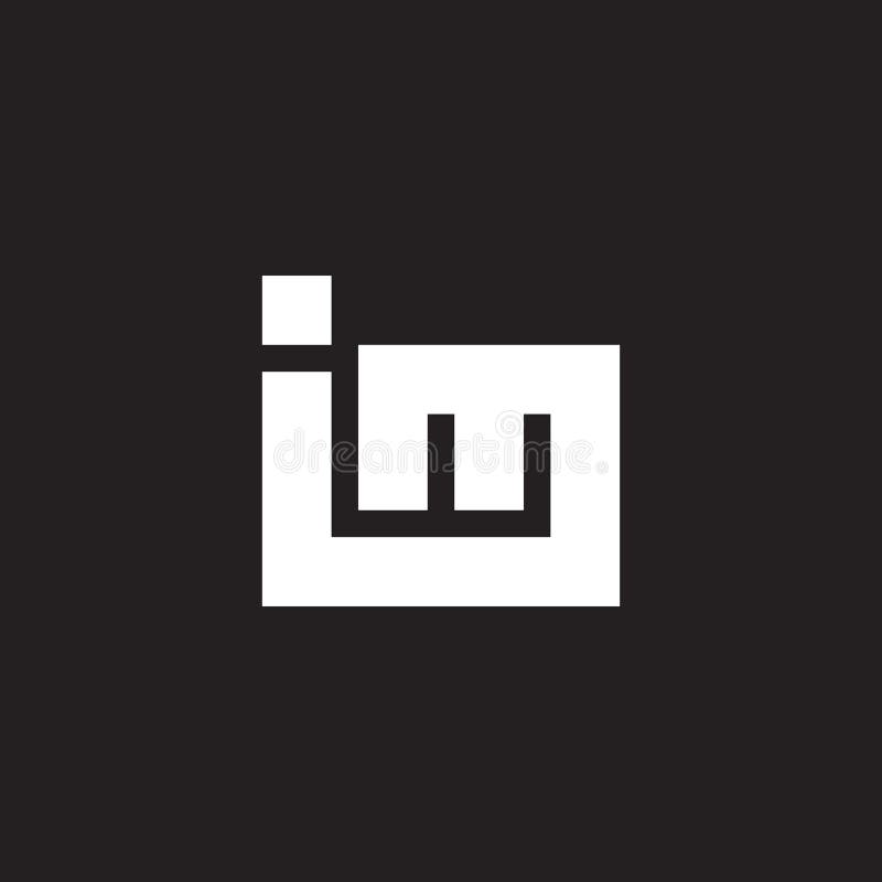 Letter Im Stripes Geometric Simple Logo Vector Stock Vector ...