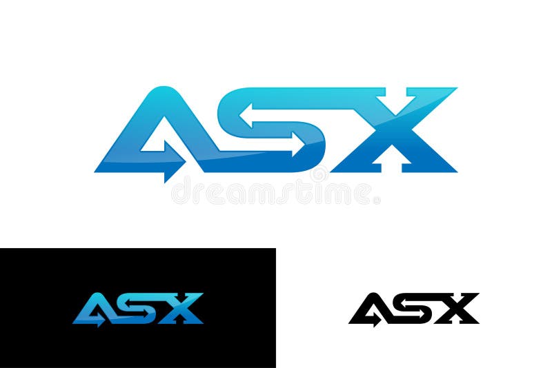 Initial Asx Arrow Concept Monogram Logo Stock Illustrations – 1 Initial ...