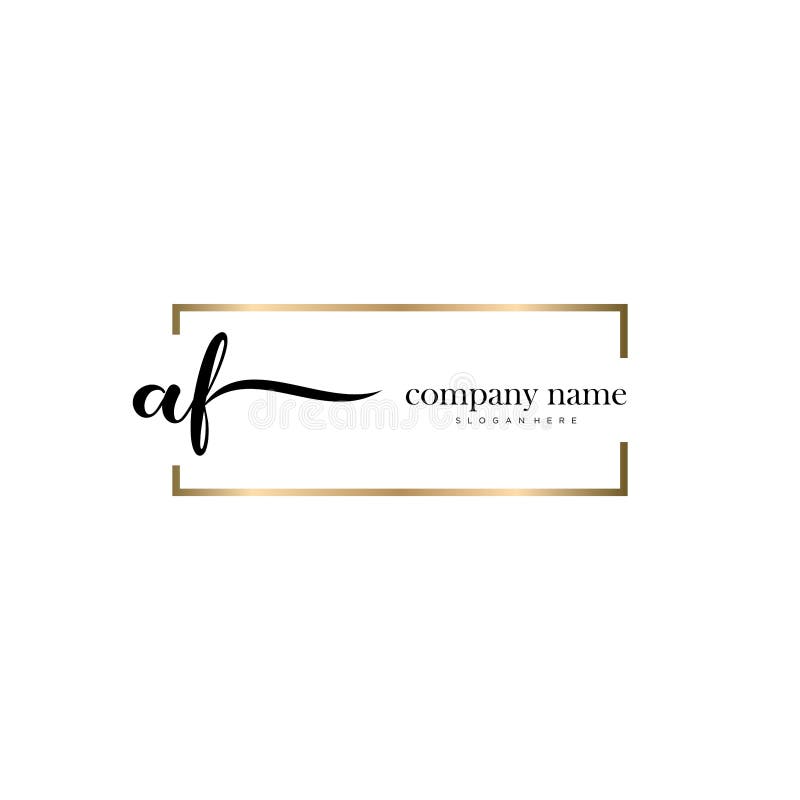 AF Initial Handwriting Logo Template Vector. Stock Vector ...