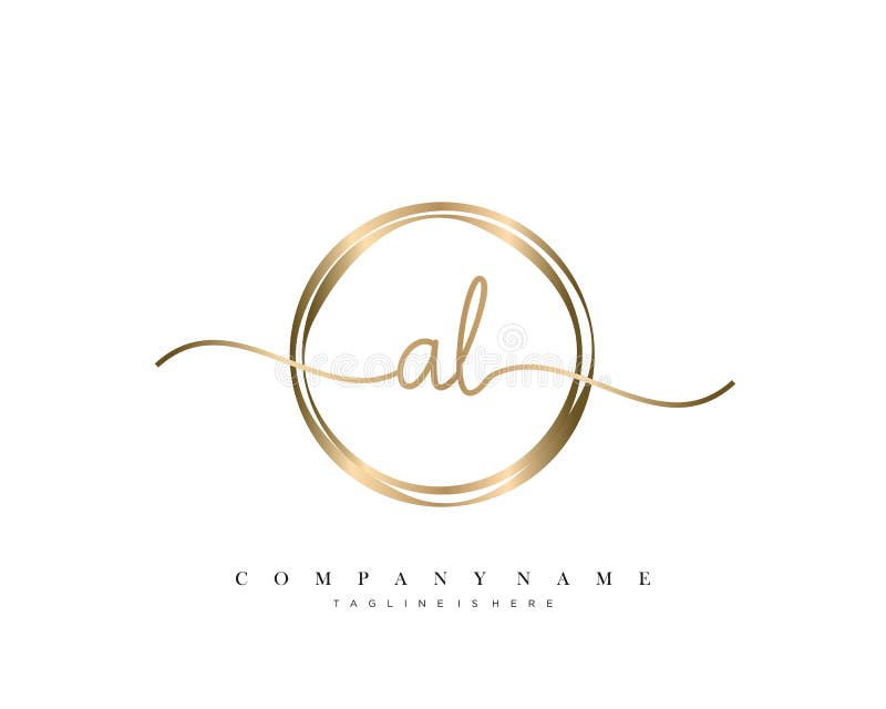 AL Signature Initial Logo Template Vector. Initial Signature Logo ...