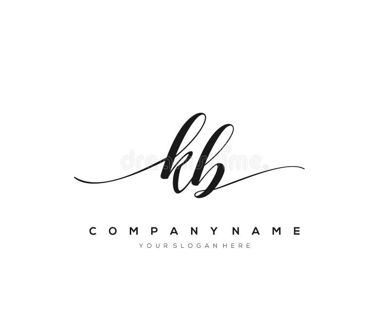 KB Initial Handwriting Logo Template Vector. Stock Vector ...