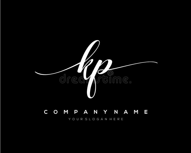 KP Initial Handwriting Logo Template Vector. Stock Vector ...