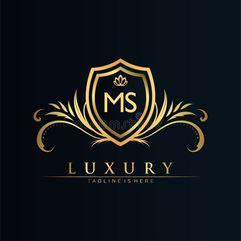 MS Letter Initial with Royal Template.elegant with Crown Logo Vector ...