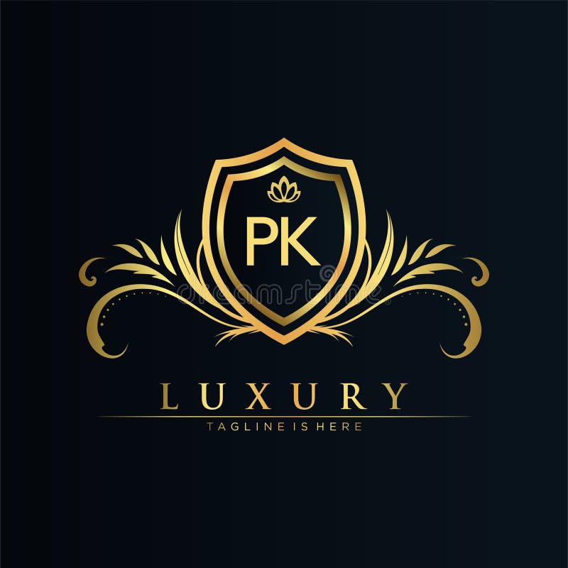 PK Letter Initial with Royal Template.elegant with Crown Logo Vector ...